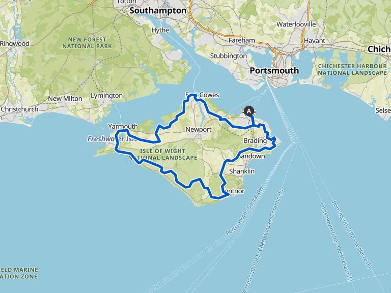 IoW Randonnee clockwise | ride | Komoot